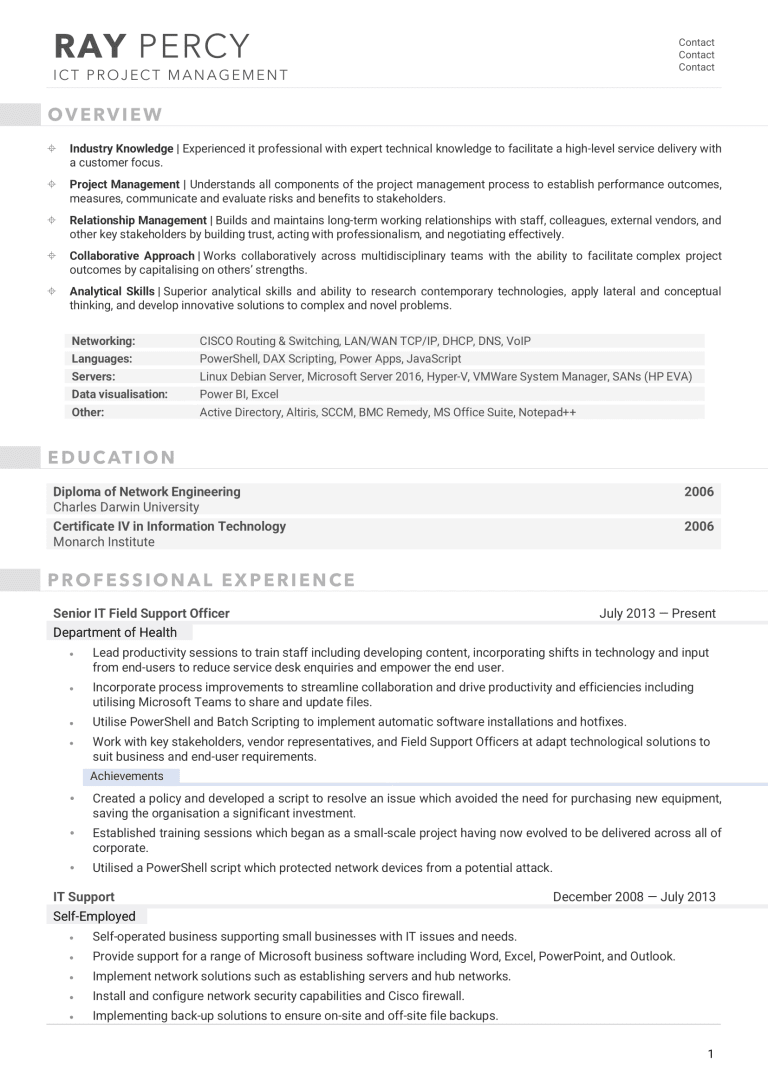 IT Resumes, Cover Letters and Selection Criteria - The Resume Writers