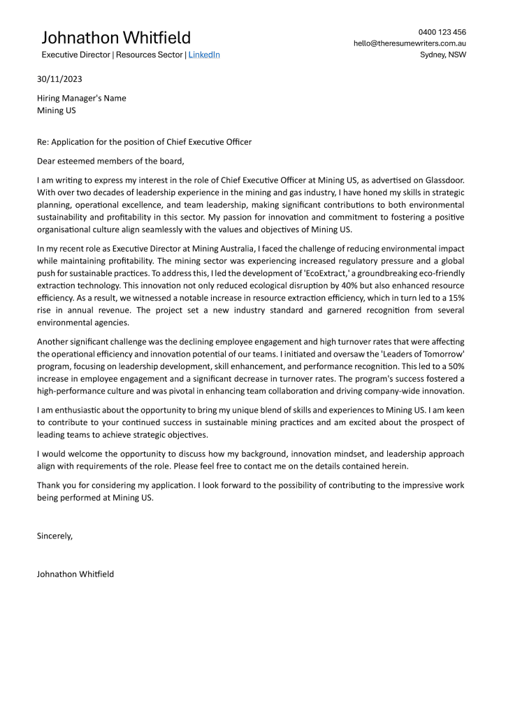 Professionally Written Cover Letters - The Resume Writers